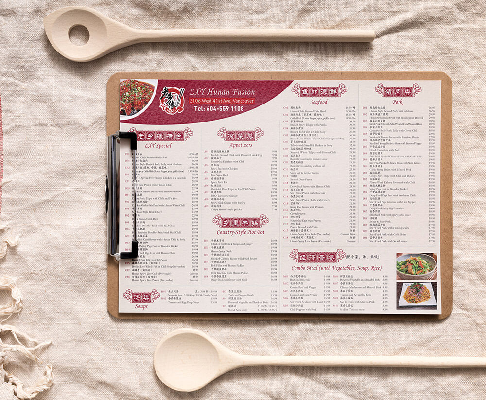 Takeout Menu(Color) - LC Printing